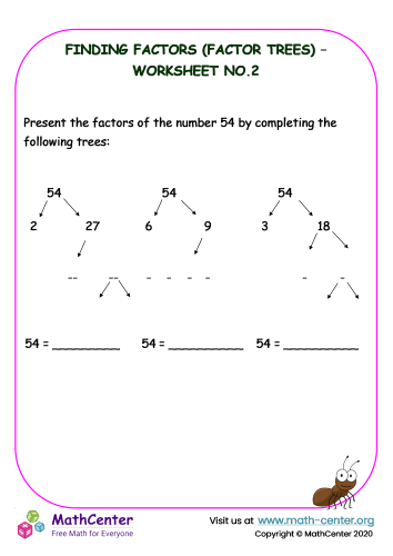 Fourth Grade Worksheets: Factors and Multiples | Math Center