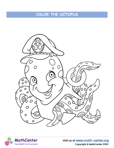 Color The Octapus | Coloring Activities | Math Center