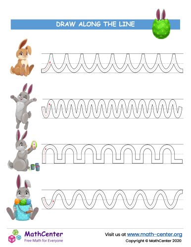 Easter Tracing Lines | Coloring Activities | Math Center