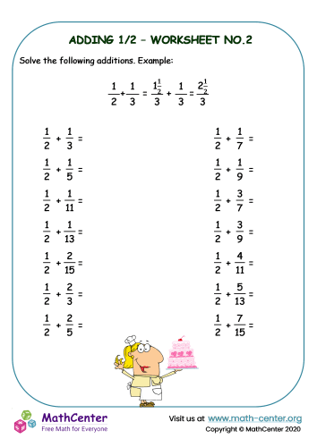 Sixth Grade Worksheets: Adding Fractions | Math Center