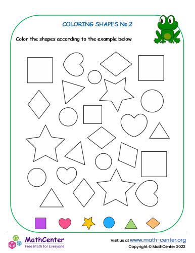 Second Grade Worksheets: 2D Shapes | Math Center