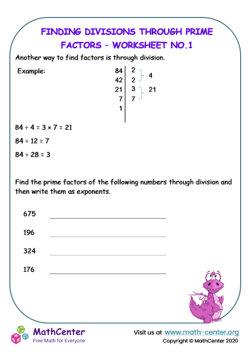 Fifth Grade Worksheets: Factors and Multiples | Math Center
