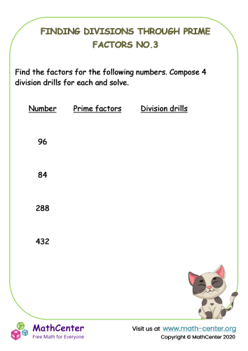 Fifth Grade Worksheets: Factors and Multiples | Math Center