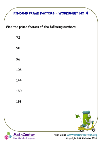 Fifth Grade Worksheets: Factors and Multiples | Math Center