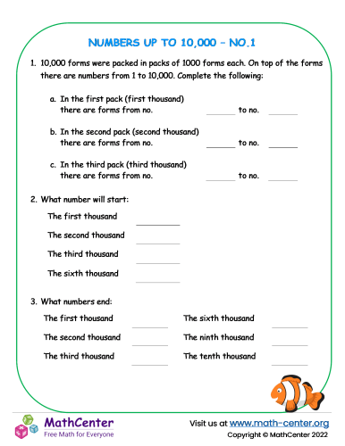 Third Grade Worksheets: Multi-digit Place Value | Math Center