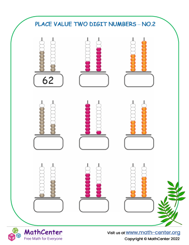 Place Value Two-digit Numbers - No.2 | Worksheets | Math Center