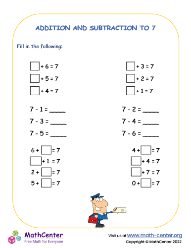 Kindergarten Worksheets: Single-digit Addition | Math Center