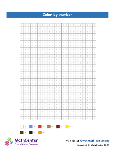 Grid Color By Number Deer | Coloring Activities | Math Center