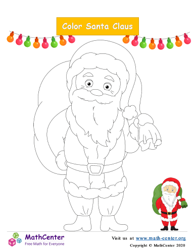 Pre-Kindergarten Coloring Activities: Christmas Drawings | Math Center