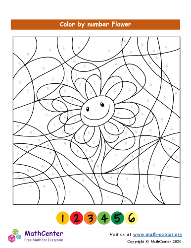 Color By Numbers - Flower | Coloring Activities | Math Center