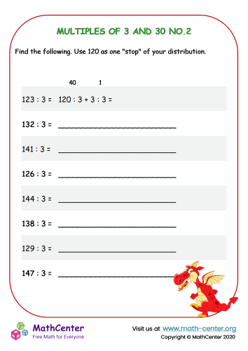 Fourth Grade Worksheets: Mental Division | Math Center