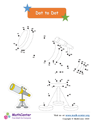 Kindergarten Coloring Activities: Connect The Dots | Math Center