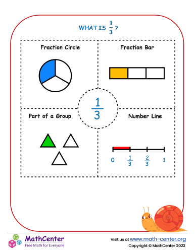 What is 1/3 | Learning Pages | Math Center