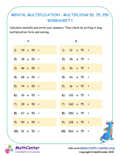 Fourth Grade Worksheets: Two-digit Multiplication | Math Center