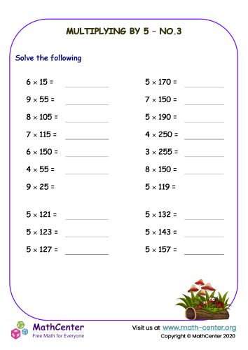Fourth Grade Worksheets: Single-digit Multiplication | Math Center