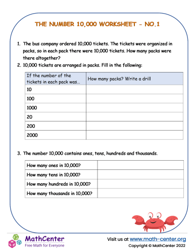 Third Grade Worksheets: Multi-digit Place Value | Math Center