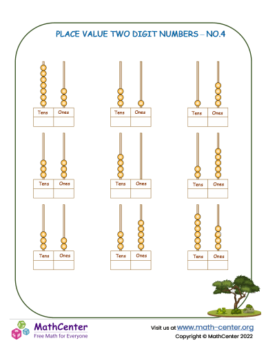 Place Value Two-digit Numbers - No.4 | Worksheets | Math Center