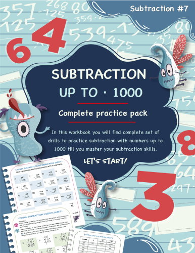 Subtruction up to 1000 | Workbooks | Math Center
