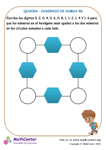 Quadra - Cuadrado De Sumas 4B | Hojas de trabajo | Math Center