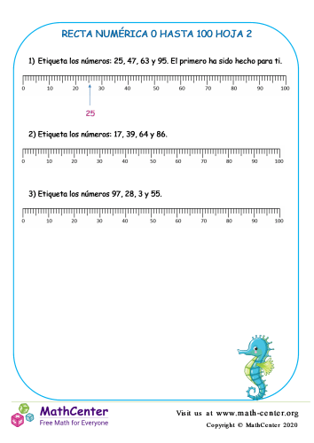 Primer Grado Hojas de trabajo: Números Hasta 100 | Math Center
