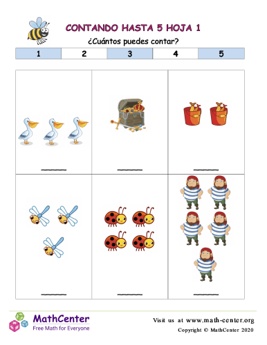 Pre-Jardín de Infantes Hojas de trabajo: Números del 1 al 10 | Math Center