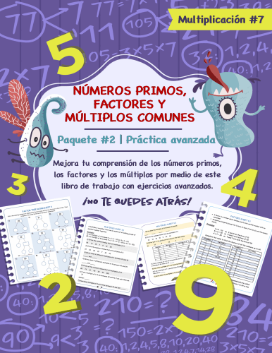 Números Primos, Factores Y Múltiplos Comunes - Paquete #2 | Libros de ...