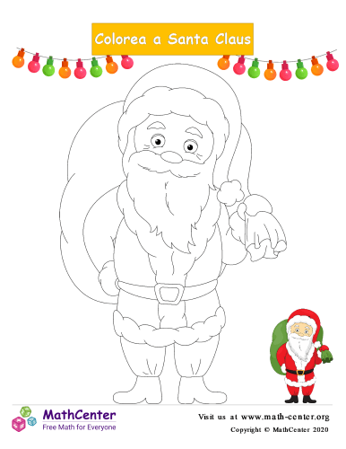 Página para colorear de Santa Claus 2 | Actividades para Colorear ...