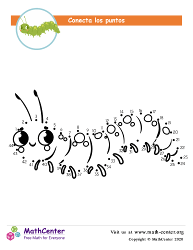 Jardín de infantes Actividades para Colorear: Conecta los Puntos | Math ...