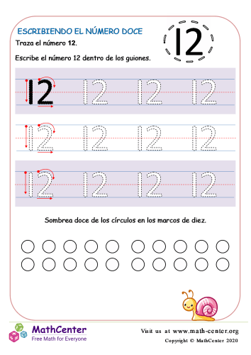 Jardín de infantes Hojas de trabajo: Números del 11 al 20 | Math Center