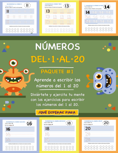 Números del 1 al 20 - Aprende a escribir los números del 1 al 20 ...