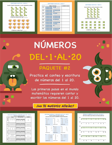 Números del 1 al 20 - Practica el conteo y escritura de números del 1 ...