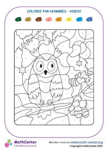 Moyenne section Activités de coloriage: Colorie par nombres | Math Center