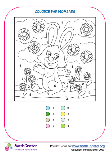 Pâques - colorie par nombres n°2 | Activités de coloriage | Math Center