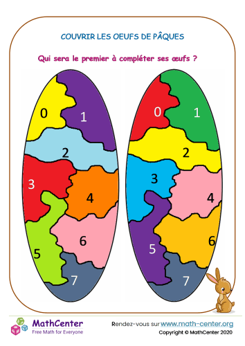 Couvrir les oeuf de pâques | Jeux | Math Center