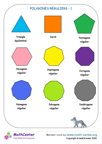 CM2 Pages d'apprentissage: Formes en 2D | Math Center