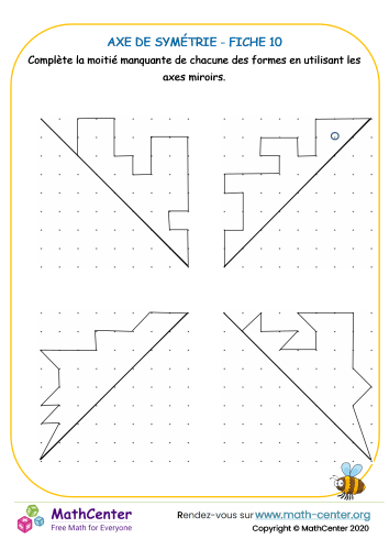 CE2 Fiches de travail: Symétrie | Math Center