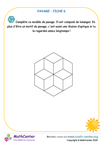 Pavage fiche 6 | Fiches de travail | Math Center