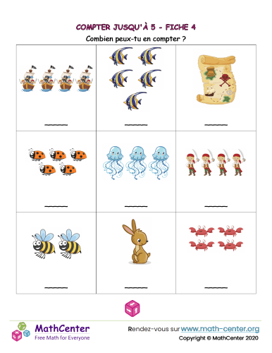 Moyenne section Fiches de travail: Nombres 0-10 | Math Center