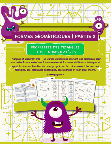 6eme Cahier de travail: Identifier les formes en 2D | Math Center