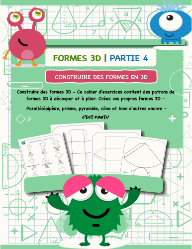 Formes 3d - partie 4 - construire des formes en 3d | Cahier de travail ...