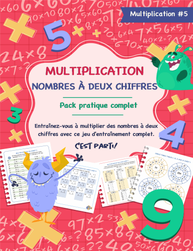 Multiplication - nombres à deux chiffres | Cahier de travail | Math Center