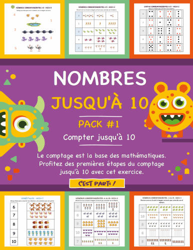 Nombres jusqu'à 10 - compter jusqu'à 10 | Cahier de travail | Math Center