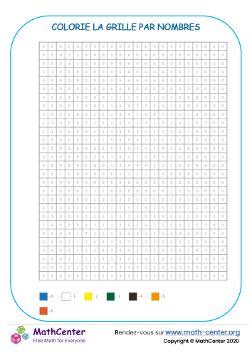 Grille - colorie par nombres - bonhomme de neige | Activités de ...