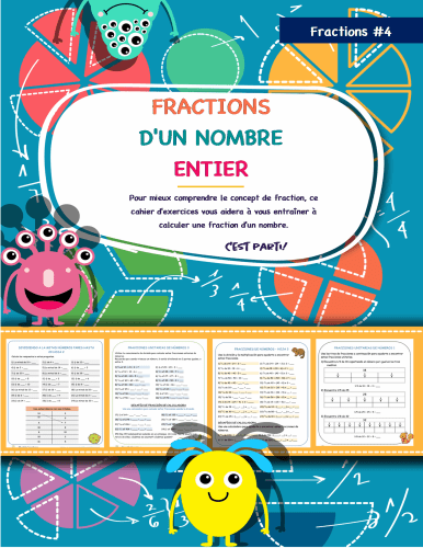 Fractions d'un nombre entier | Cahier de travail | Math Center