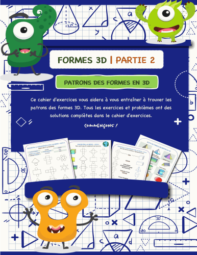 Formes 3d - partie 2 - patrons des formes en 3d | Cahier de travail ...