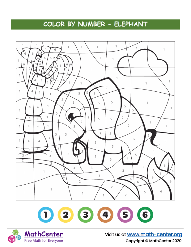 Pre-Kindergarten Coloring Activities: Color by Number | Math Center