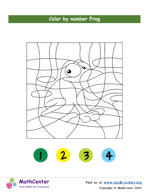 Pre-Kindergarten Coloring Activities: Color by Number | Math Center