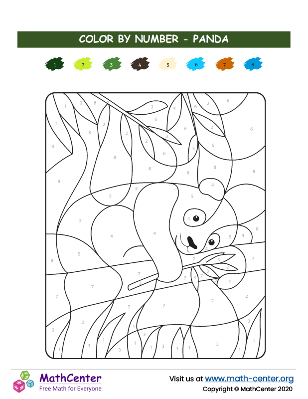 Pre-Kindergarten Coloring Activities: Color by Number | Math Center