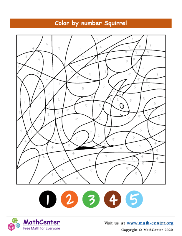 Pre-Kindergarten Coloring Activities: Color by Number | Math Center