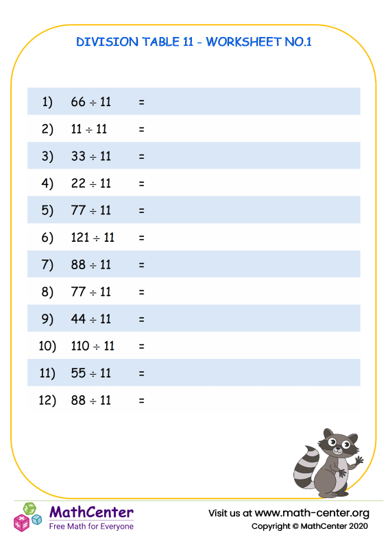 Third Grade Worksheets: Single-digit Divisors | Math Center